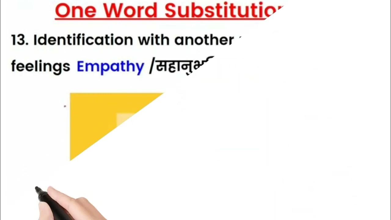 One Word Substitution Part 3 YouTube one-word-substitution-part-3-youtube