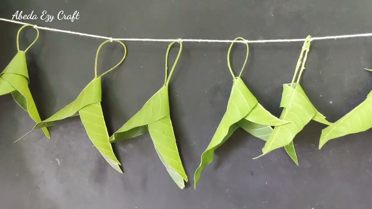 Easy Door Hanging Torna with mango leaves | decorative ideas | mango ...