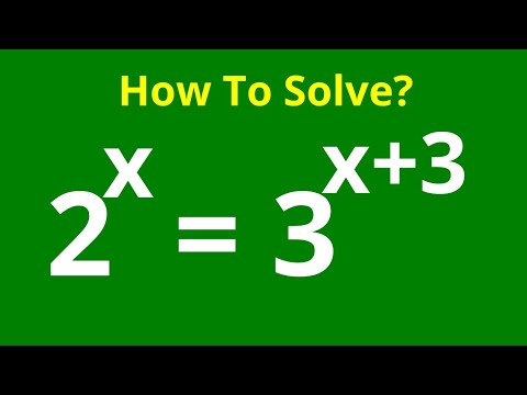 Solving A Nice Math Problem 2^x=3^x+3 - YouTube