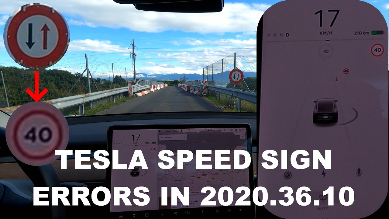 Tesla errors in speed sign recognition on version 2020.36.11 ...
