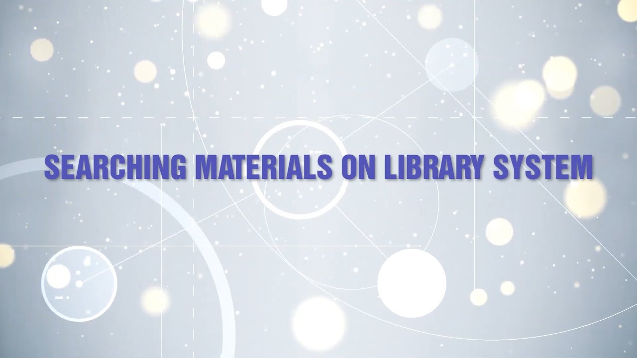 Searching Materials on Library System - YouTube