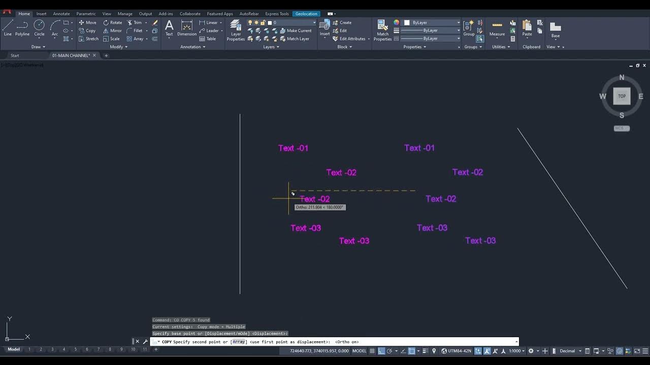 How to align multiple texts in AutoCAD / Civil 3D? - YouTube