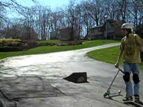 plastic kicker ramp day 2 (bri flip attempts) - YouTube