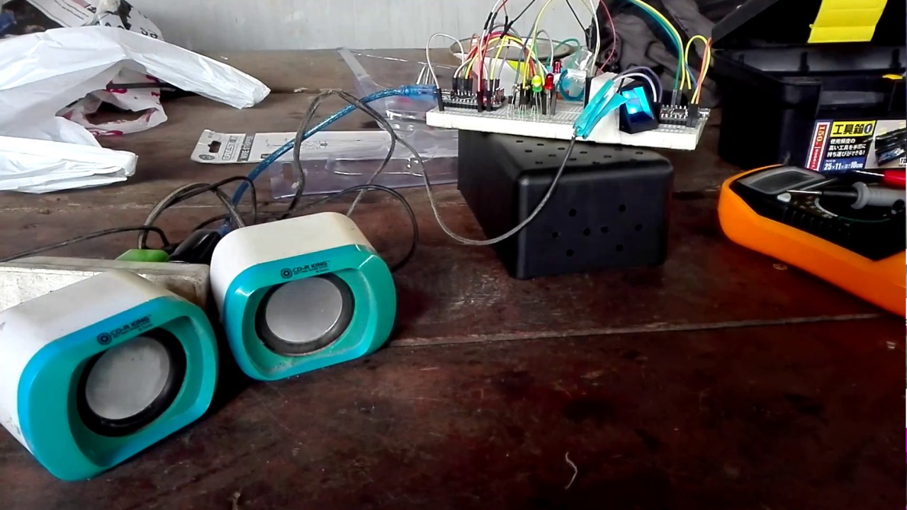 Fingerprint module (R307) with Adafruit soundboard - YouTube