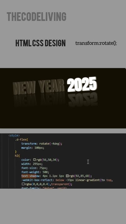 TheCodeLiving |html css text transform,text shadow #shorts #youtubeshorts #ytshorts #2025 #css # ...