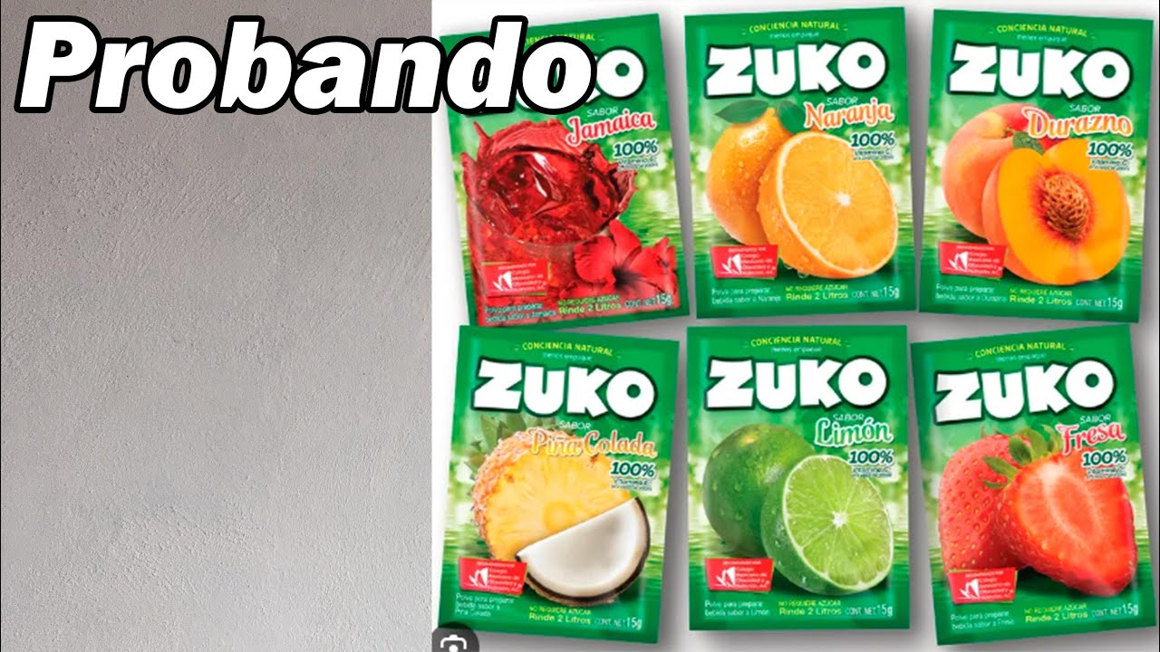 Probando todos los Sabores de Zuko Bebida en Polvo - YouTube