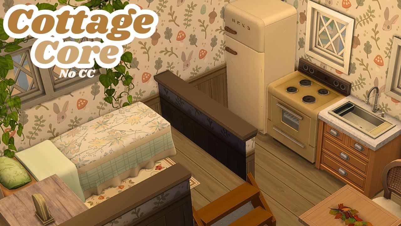 Cottage core Home Micro Home🌿 // The Sims 4 Speed Build - YouTube