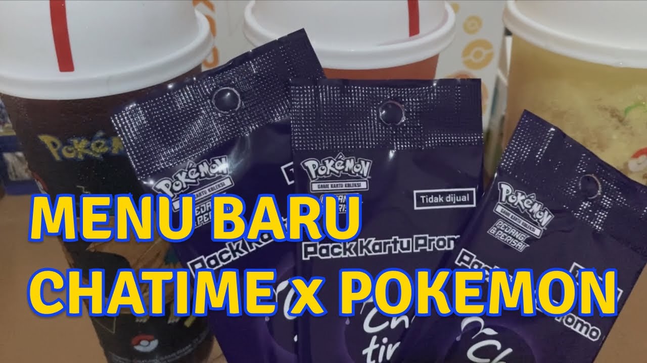 REVIEW JUJUR Menu Baru Chatime x Pokemon Sambil Brewek Kartu Promonya ...