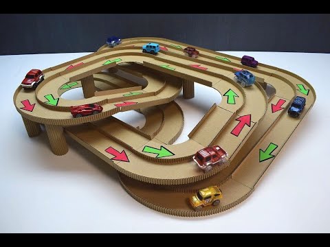 DIY Magic track with magic cars out of cardboard - YouTube