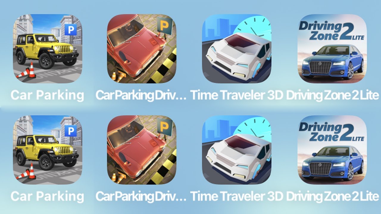 Car Parking, Car Parking Driving Sim, Time Traveler 3D and More Car ...