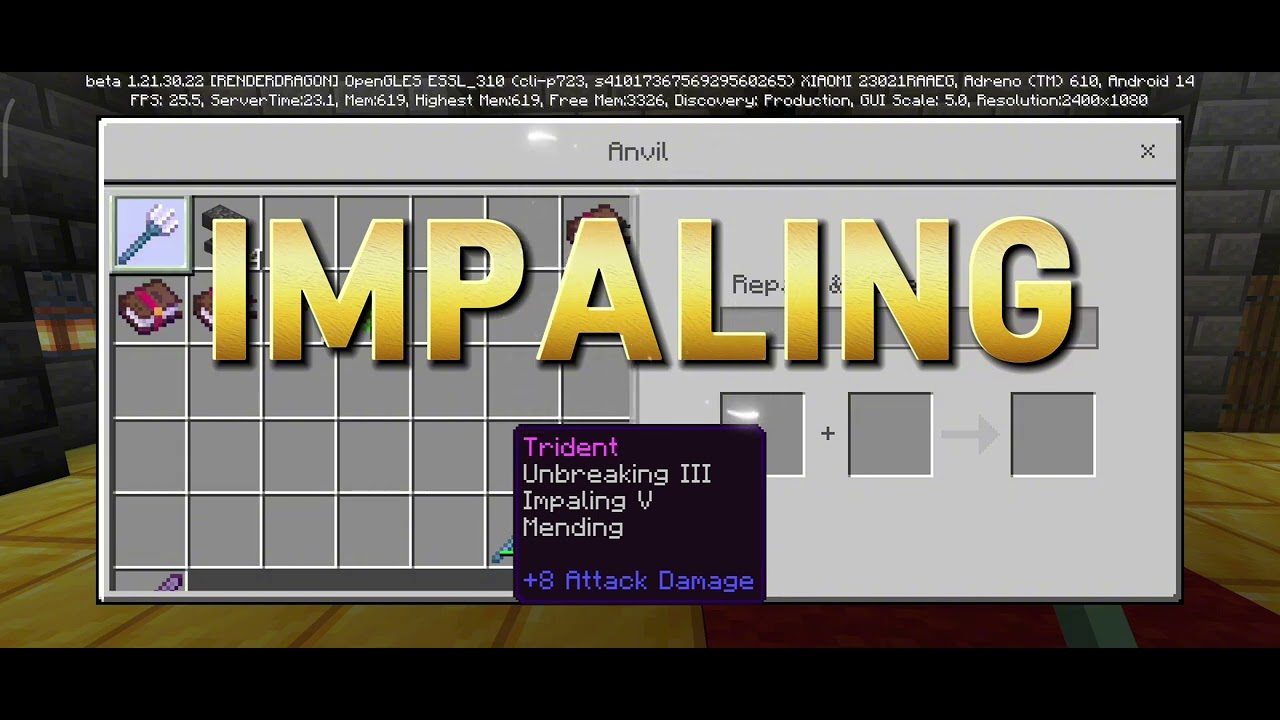 how to make most powerful trident in Minecraft 😨 - YouTube