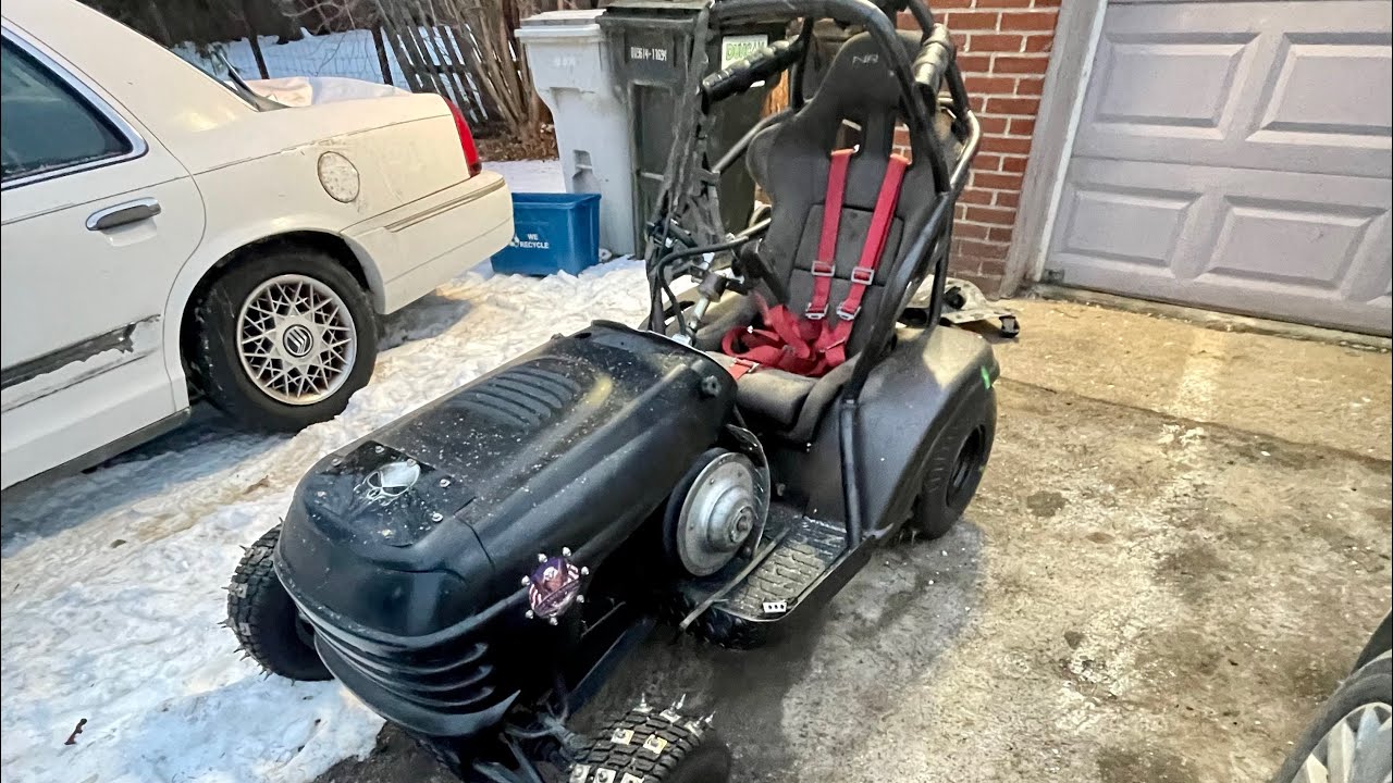 Adding 5 point harness and explaining some changes on drag mower! - YouTube