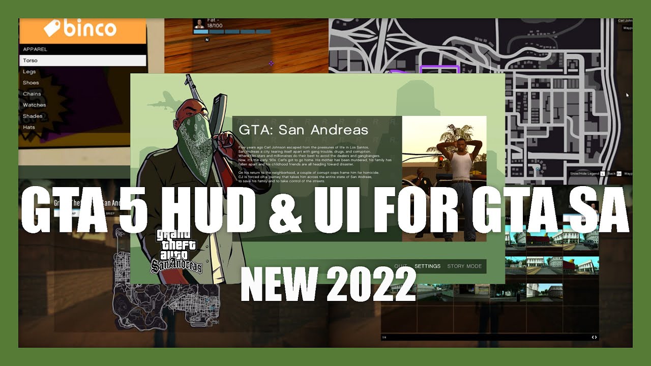 วิธีลง HUD & UI GTA V for GTA SA ม้วนเดียวจบ 2022 - YouTube