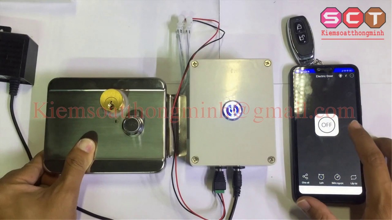Khoá Cửa Cổng điện tử SCT-EL1| Access control SCT-EL1 - YouTube