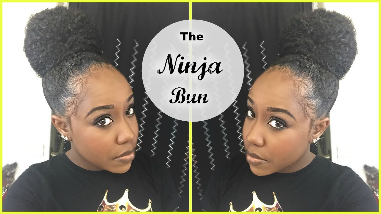 Ninja Bun Tutorial | Natural Hair - YouTube