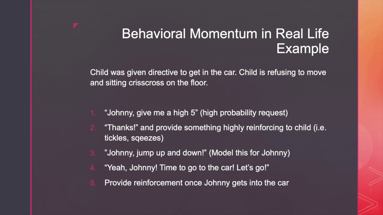 Behavior On Demand - Behavioral Momentum - YouTube