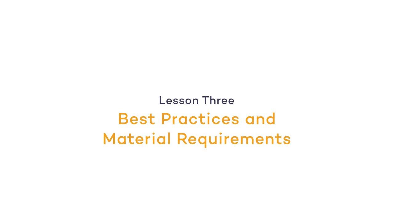 Best Practices and Material Requirements | BCA Workflow - YouTube