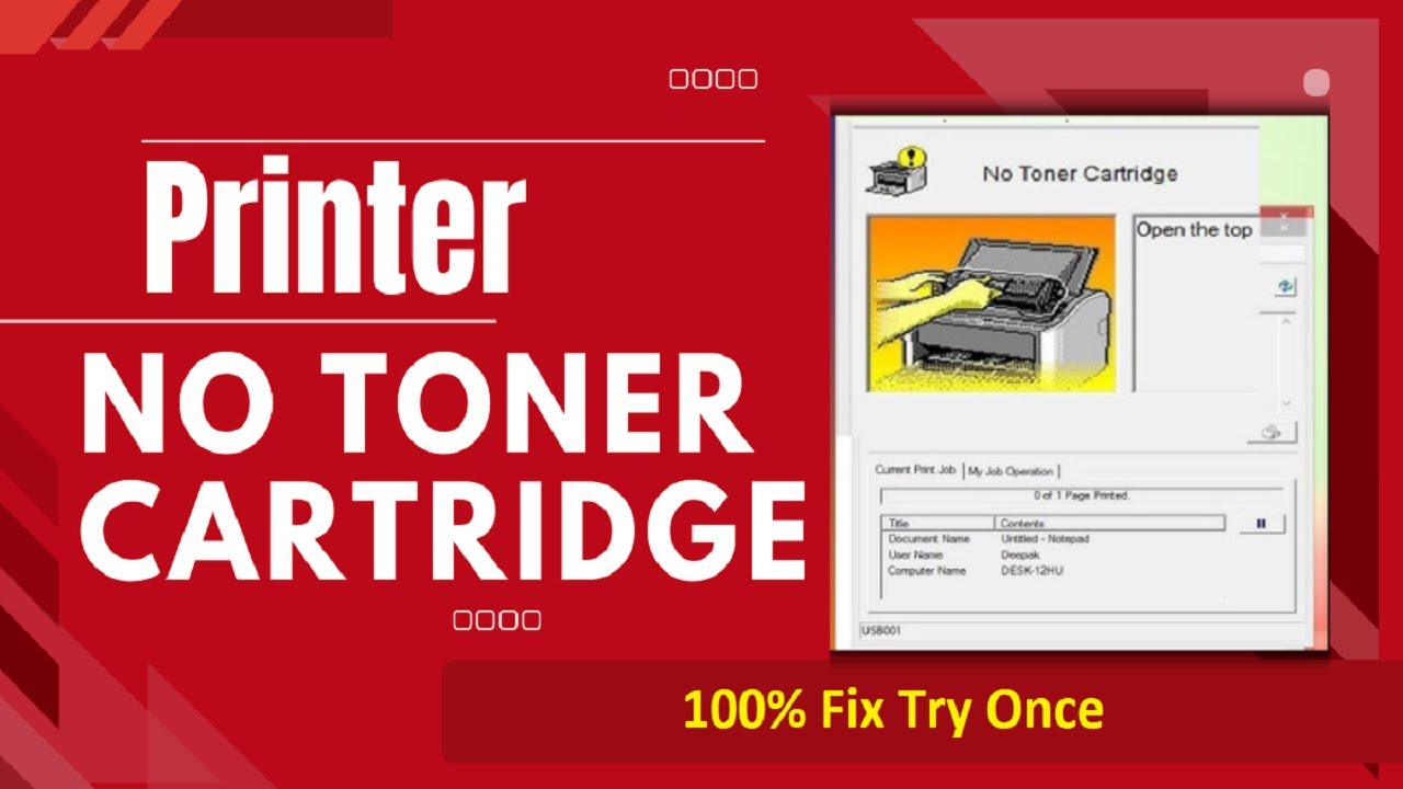 Fix Canon Printer Error: “No Toner Cartridge” in 2 Minutes! 🔧 100% ...
