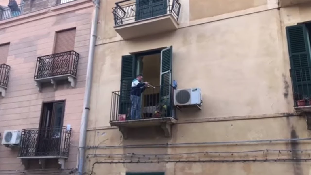 This Man Played The Trumpet Beautifully From His Balcony During The ...