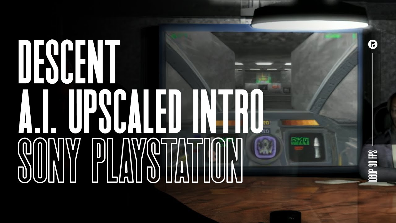 Descent - PS1 - AI Upscaled Intro Movie (1080p) - YouTube