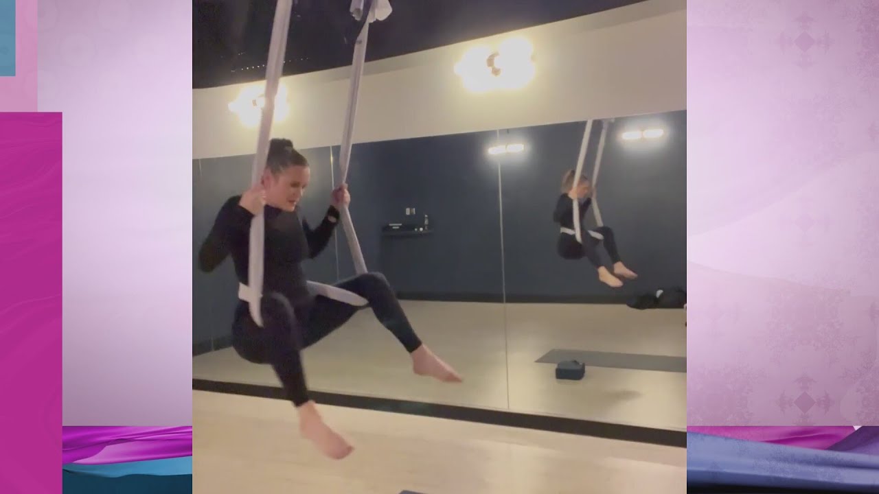 Aerial yoga adventures with Alexandra Nolan, bloopers and all - YouTube