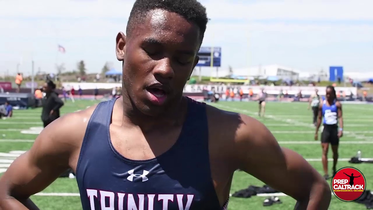 Super soph Solomon Strader storms to win in Mt. SAC Relays 400m! - YouTube