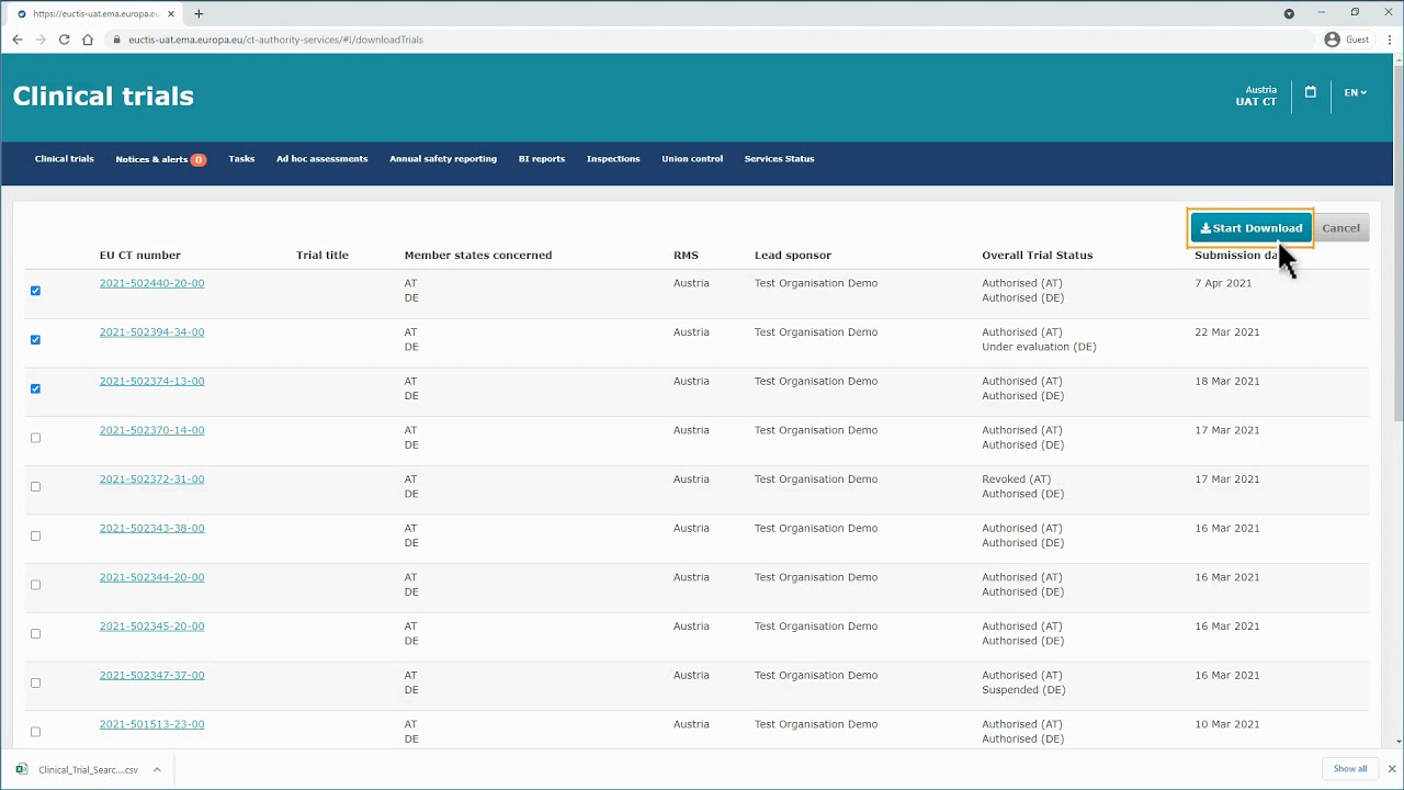 CTIS - M15 How to view and download CTs in the authority workspace ...