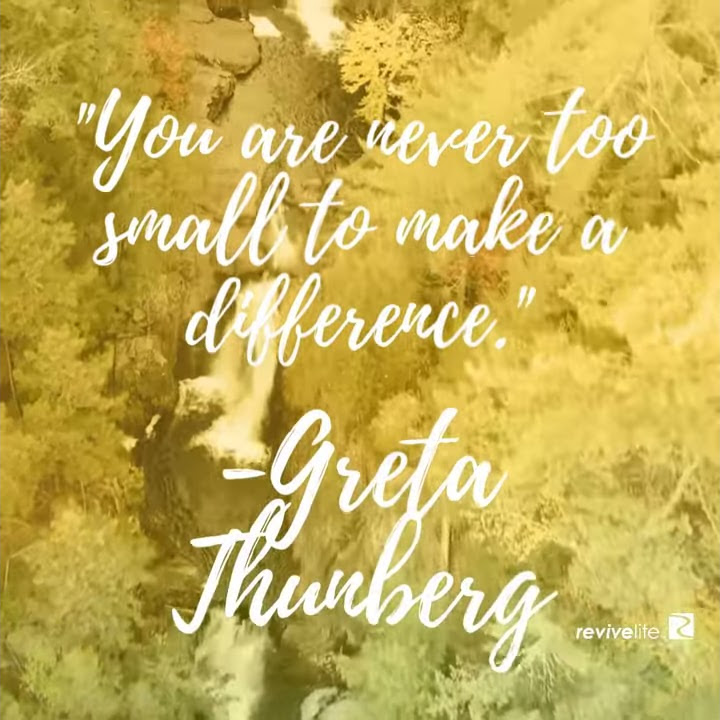 "You are never too small to make a difference." - YouTube