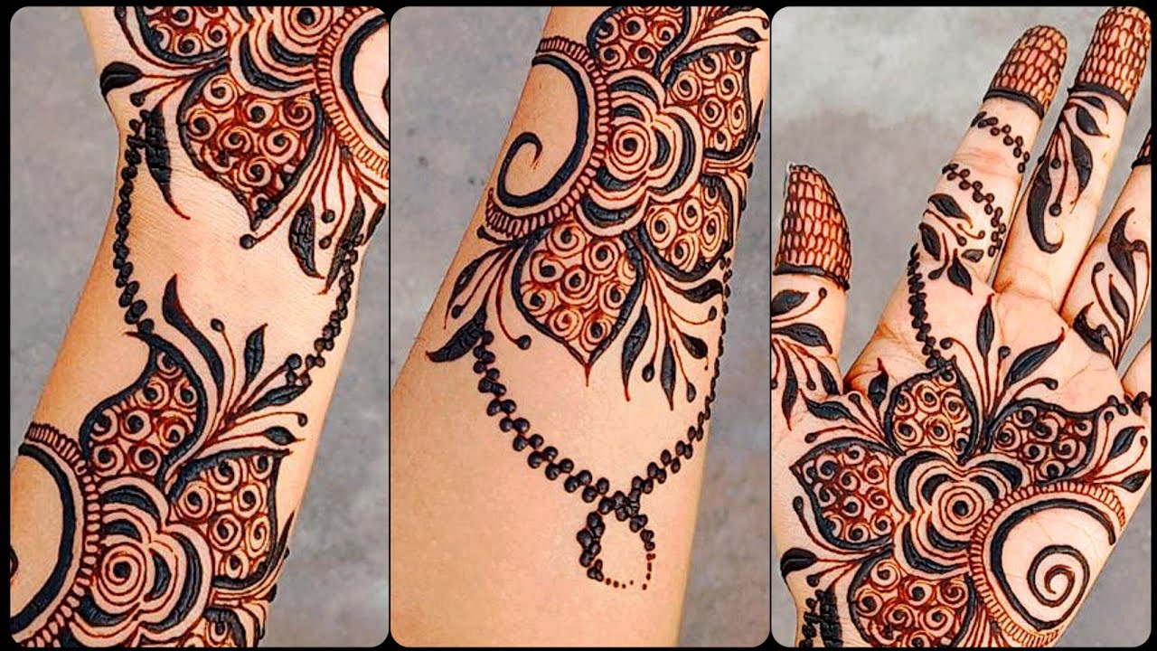 simple and Easy Gulf Mehndi Design |Karwachauth Special Mehndi design ...
