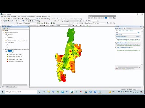 IDW (Inverse Distance Weighted) method using ArcGIS - YouTube