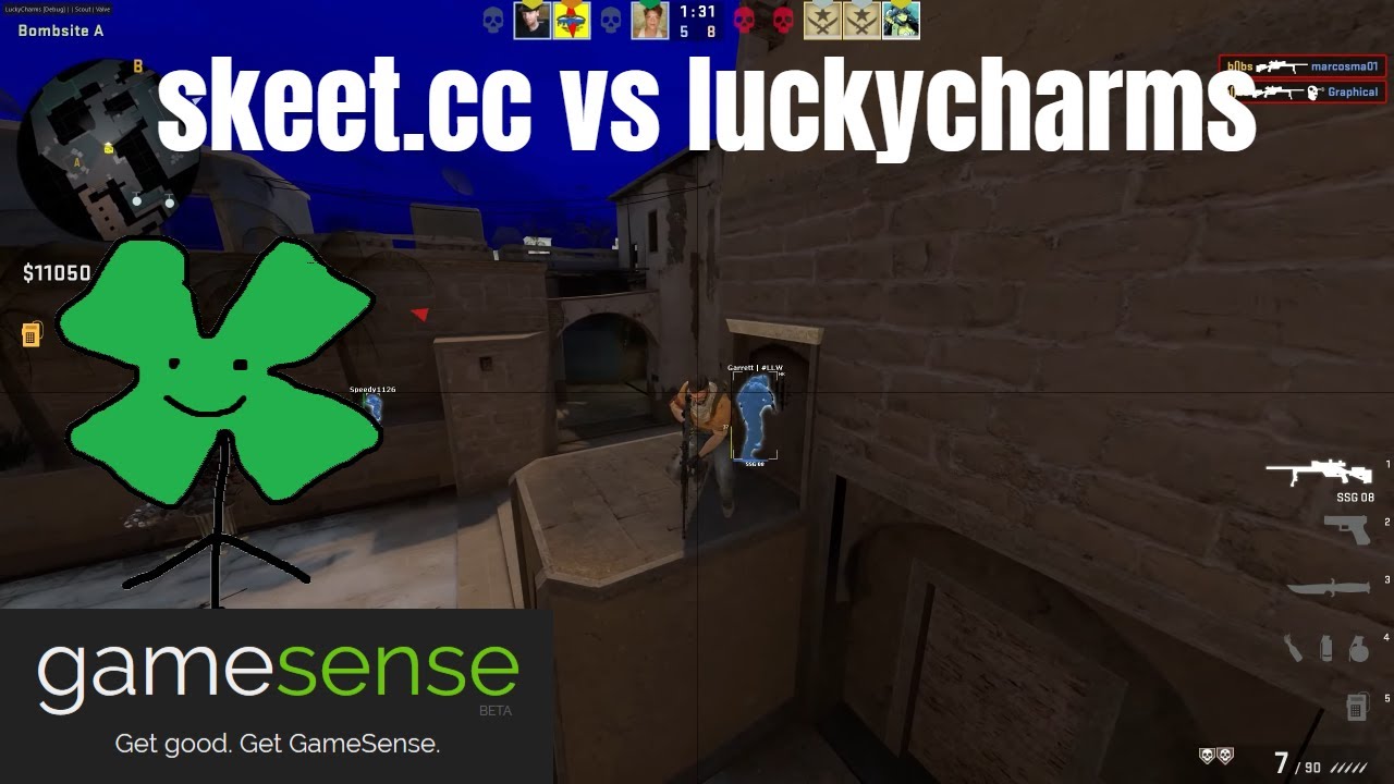 1v1 Skeet.cc VS LuckyCharms Beta | CSGO MM HvH - YouTube