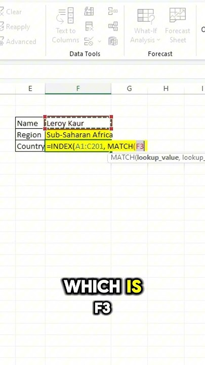 Index And Match Function Excel Exceltips Excelskills Excelhack Learnexcel Excelforbeginners