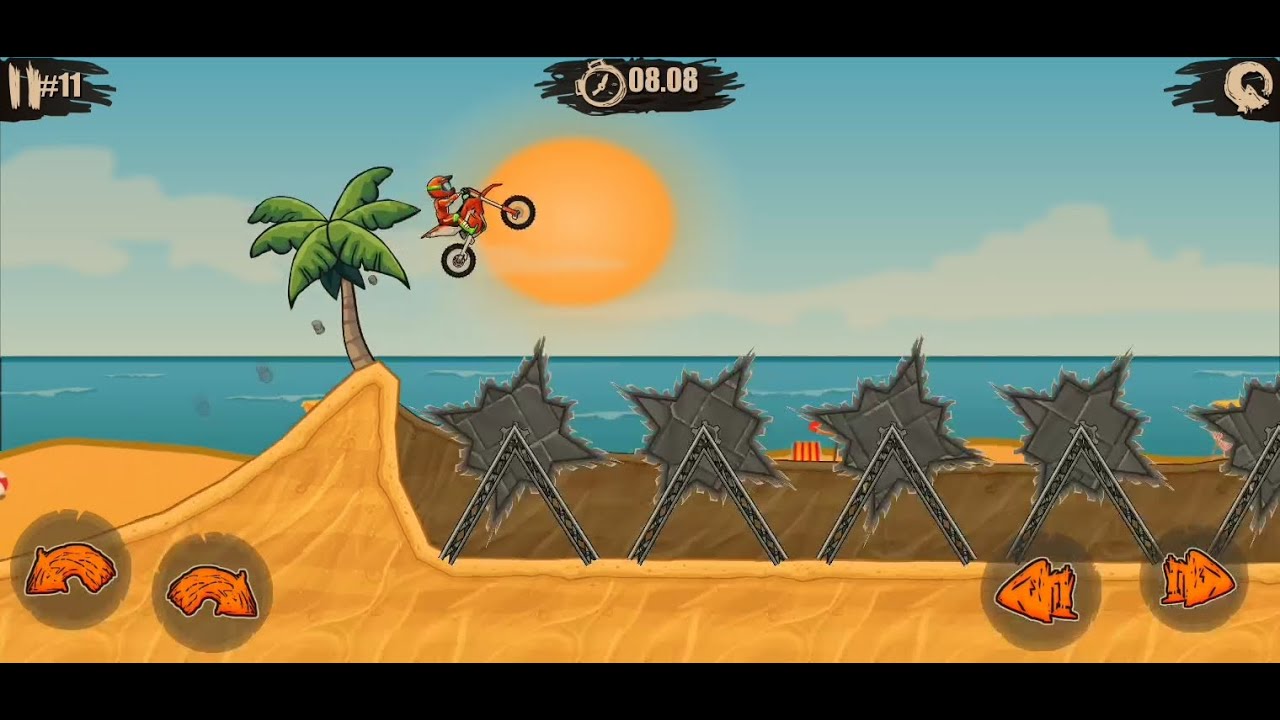 Strong legs launch a motorcycle_PsP Moto ||_Moto X3M game pley - YouTube