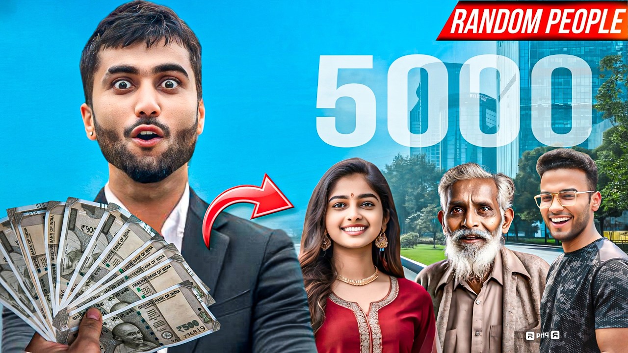 GIVING 5000₹ TO RANDOM PEOPLE FOR EVERY CORRECT ANSWER - YouTube