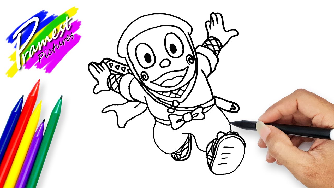 Ninja Hattori | Cara Menggambar Dan Mewarnai Untuk Anak - YouTube