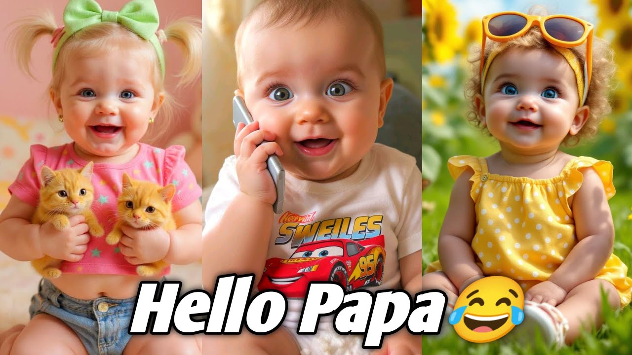 Cute Baby Says “Hello Papa” 🤣 | Funniest Laughing Moments & Adorable ...