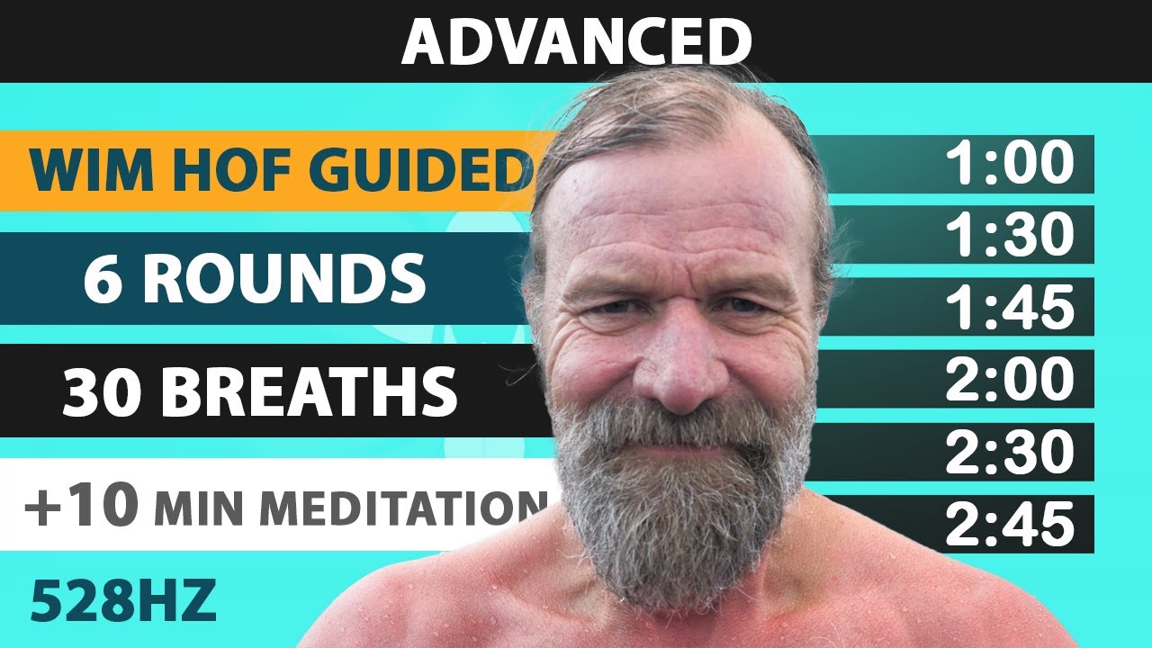 Advanced Wim Hof Guided Breathing | 6 Rounds - 30 Breaths | 10 min ...