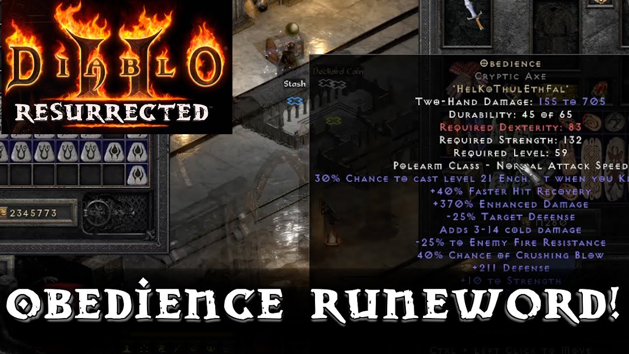 Diablo 2 Resurrected: Made Obedience for My Merc! - YouTube