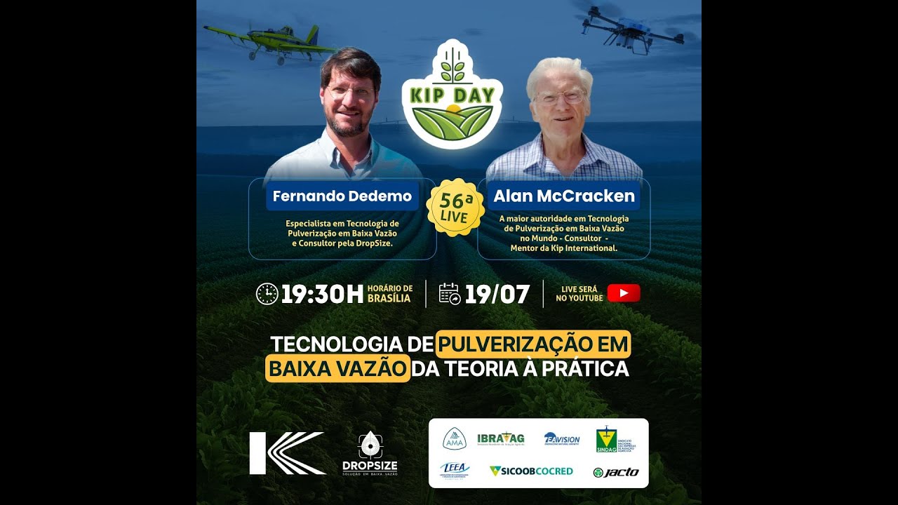 56ª LIVE - KIP DAY - Tecnologia de Pulverização em Baixa Vazão - YouTube