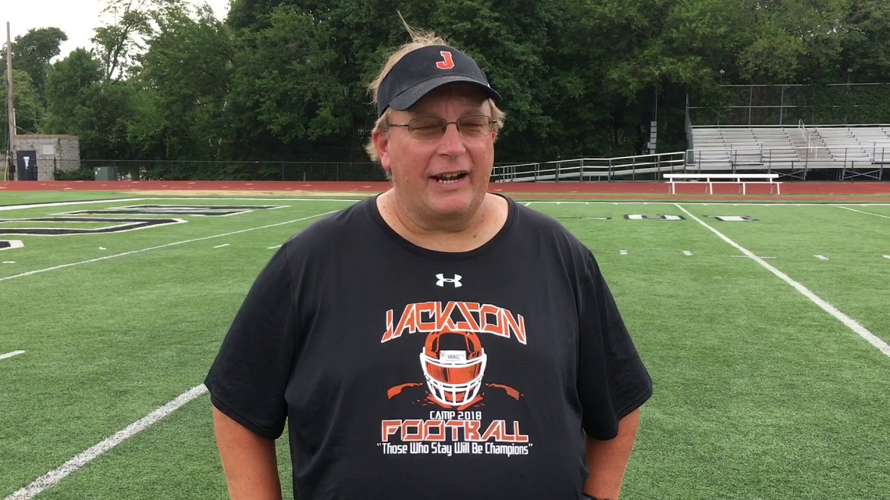 Jackson High varsity football team opens up 2019 fall practice - YouTube