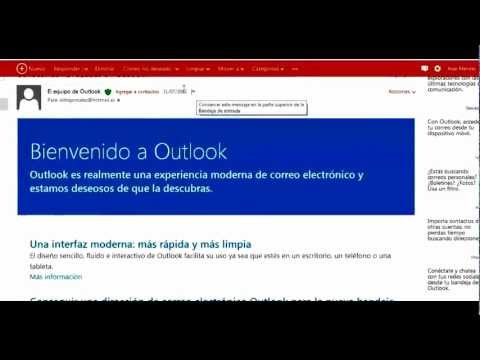 La nueva interfaz de Outlook, antes Hotmail / The new interface of ...