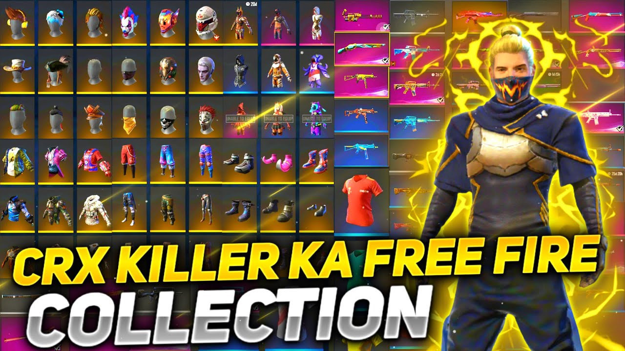 My Best Collection In Freefire - One Of The Rarest Collection Worth 10 ...