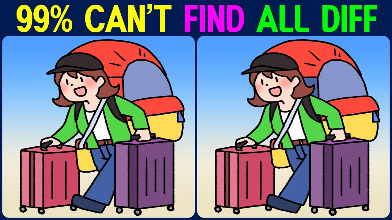 【Find the Difference】 Can you spot all the differences? Try it! - YouTube