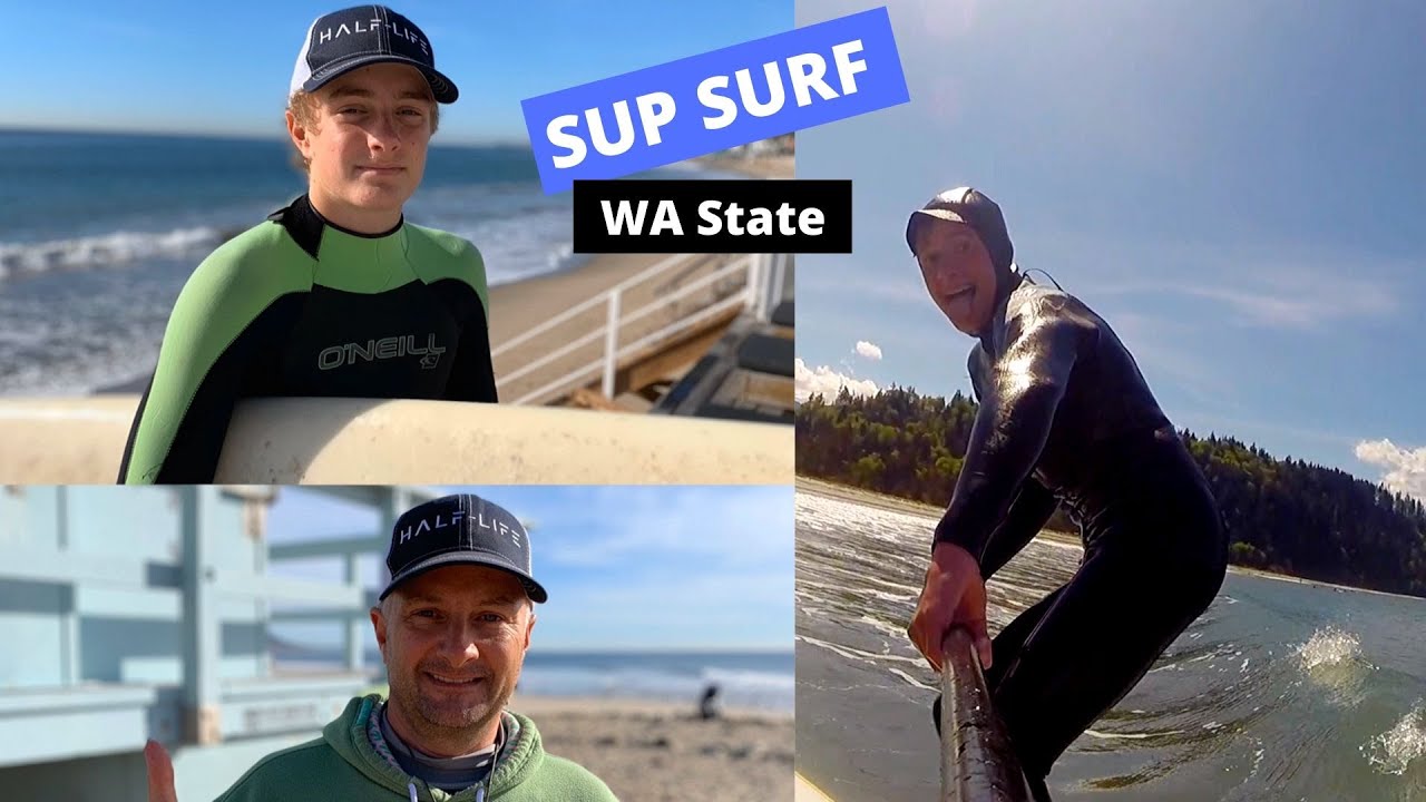 SUP Surfing Washington - YouTube
