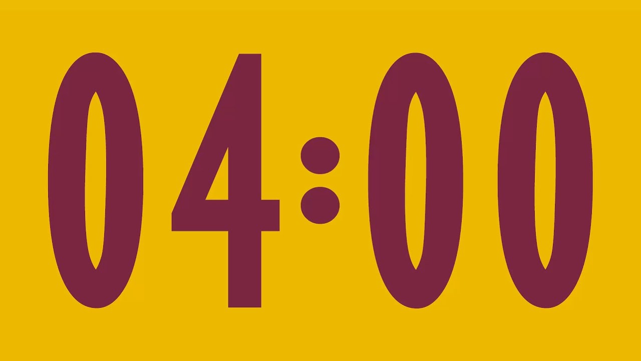 4 MINUTE TIMER 🔔 Gentle Alarm [Full HD] - YouTube