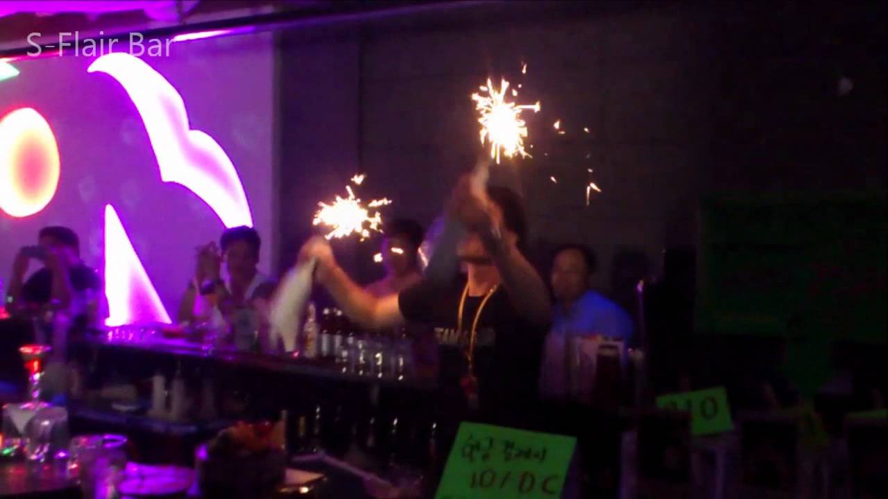 S-Flair Bar Fire Show (Bukbu Beach, South Korea) - YouTube