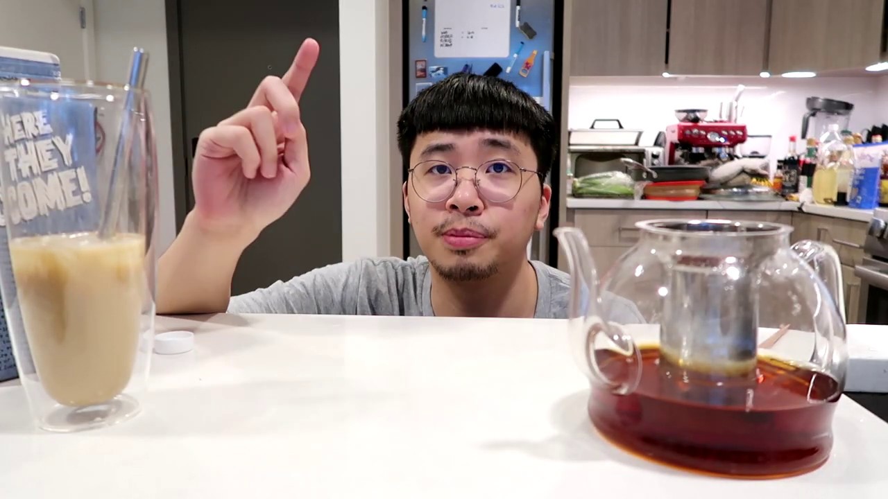 Boba Milk Tea Recipe but instead of Boba I Use Spaghetti - YouTube