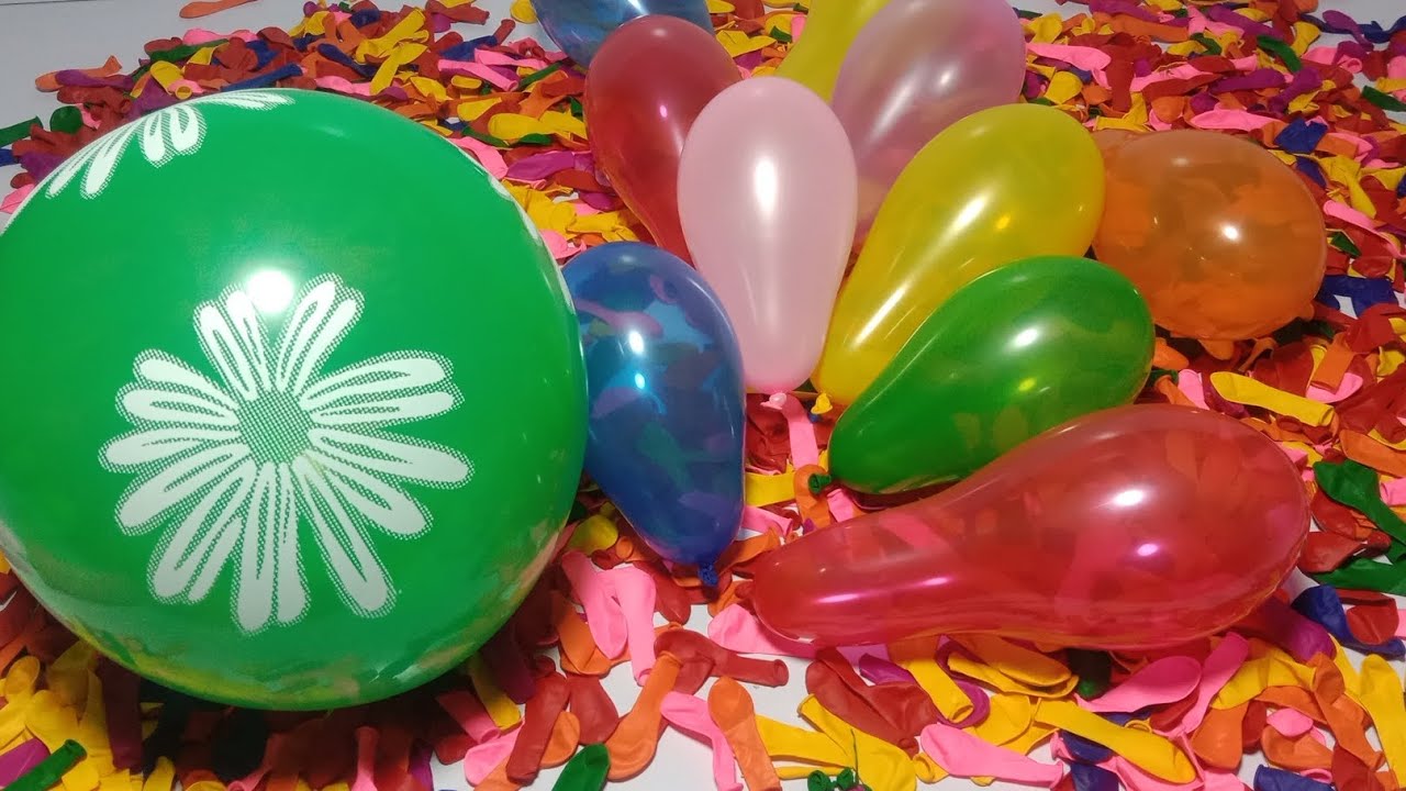 Blow up Colorful mini Balloons play and Fun with Big green balloon 💞💞 ...