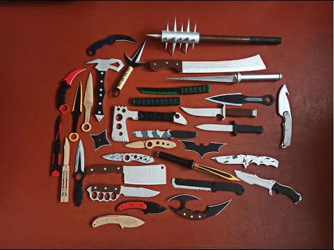All weapons out of cardboard and PVC plastic what I made in 2021 - YouTube