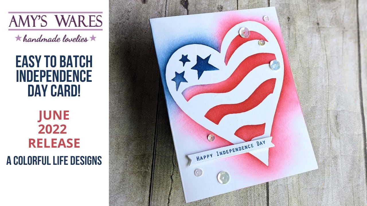 Quick and easy Independence Day Card! Single layer and ready for the ...